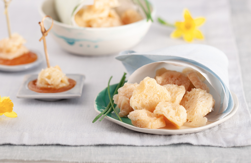 pop corn di croste di parmigiano